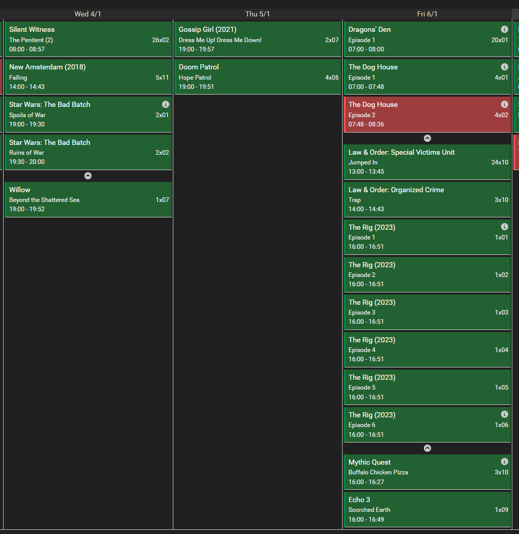 Wrong title colour for collapsed episodes in the calendar · Issue #5353 ...