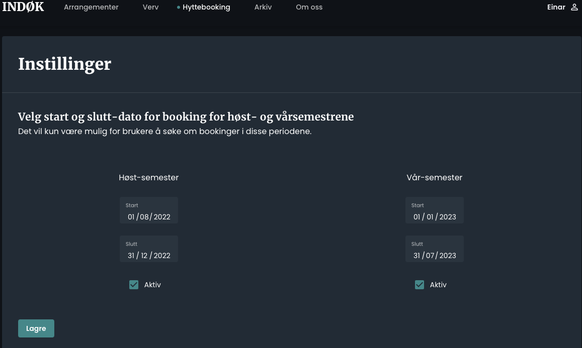 Bug: Save button on cabin setting page not working · Issue #1252 · rubberdok/indok-web · GitHub