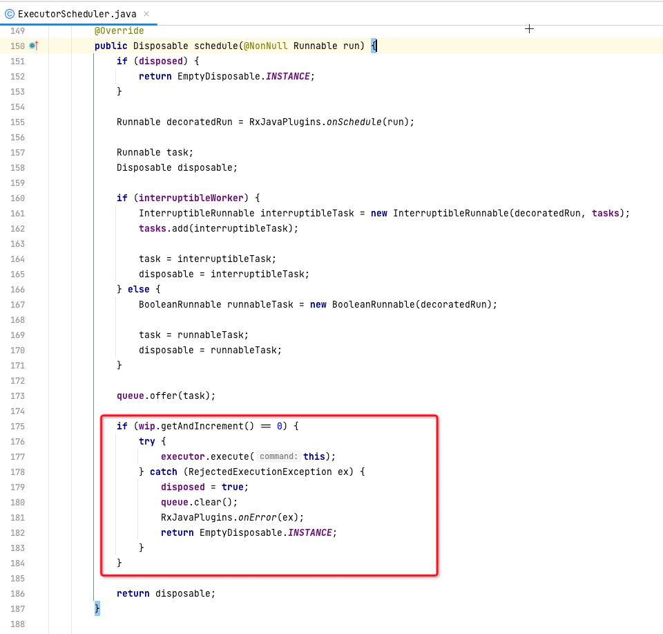 ExecutorScheduler.schedule(Runnable) cannot delivery ... ExecutorScheduler.schedule(Runnable) cannot delivery ...