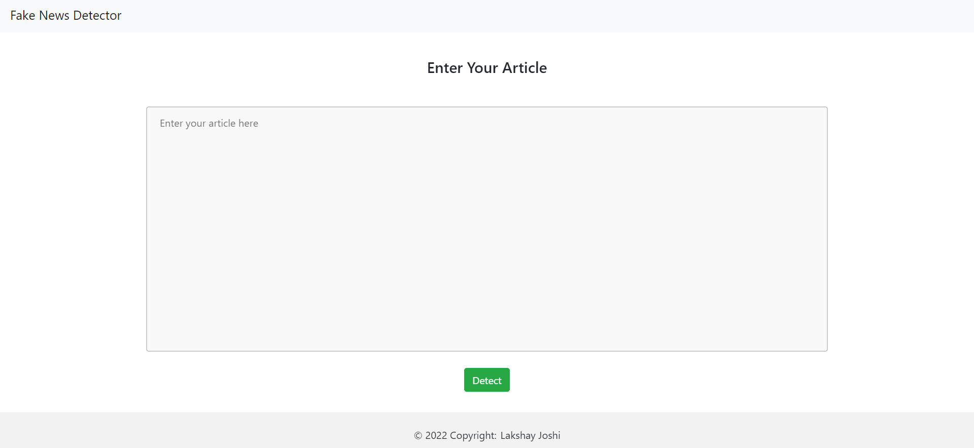 GitHub - lakshay451/Fake-News-Detection