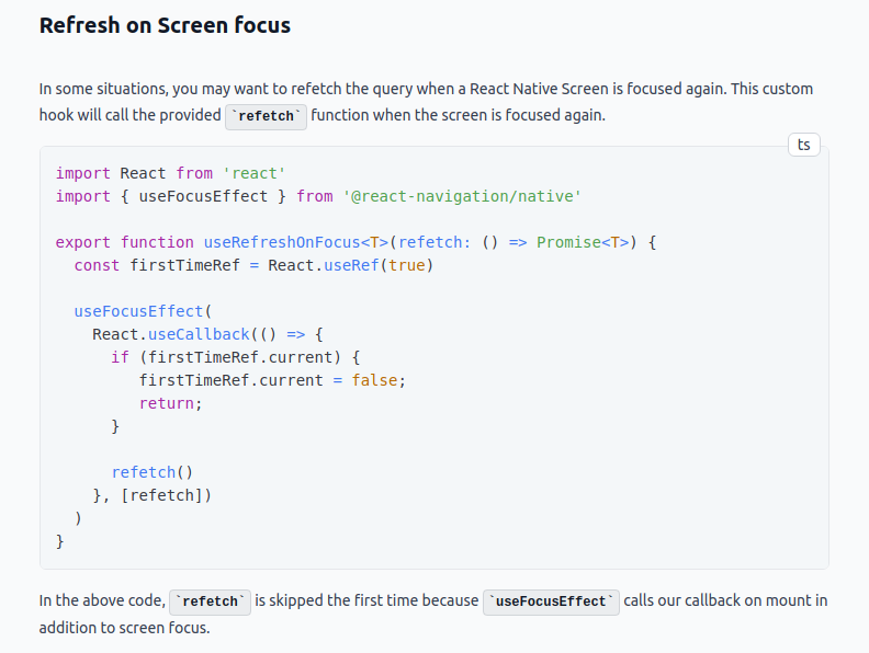 Unmountinactiveroutes Unmountonblur For Stack Navigation · React Navigation React Navigation