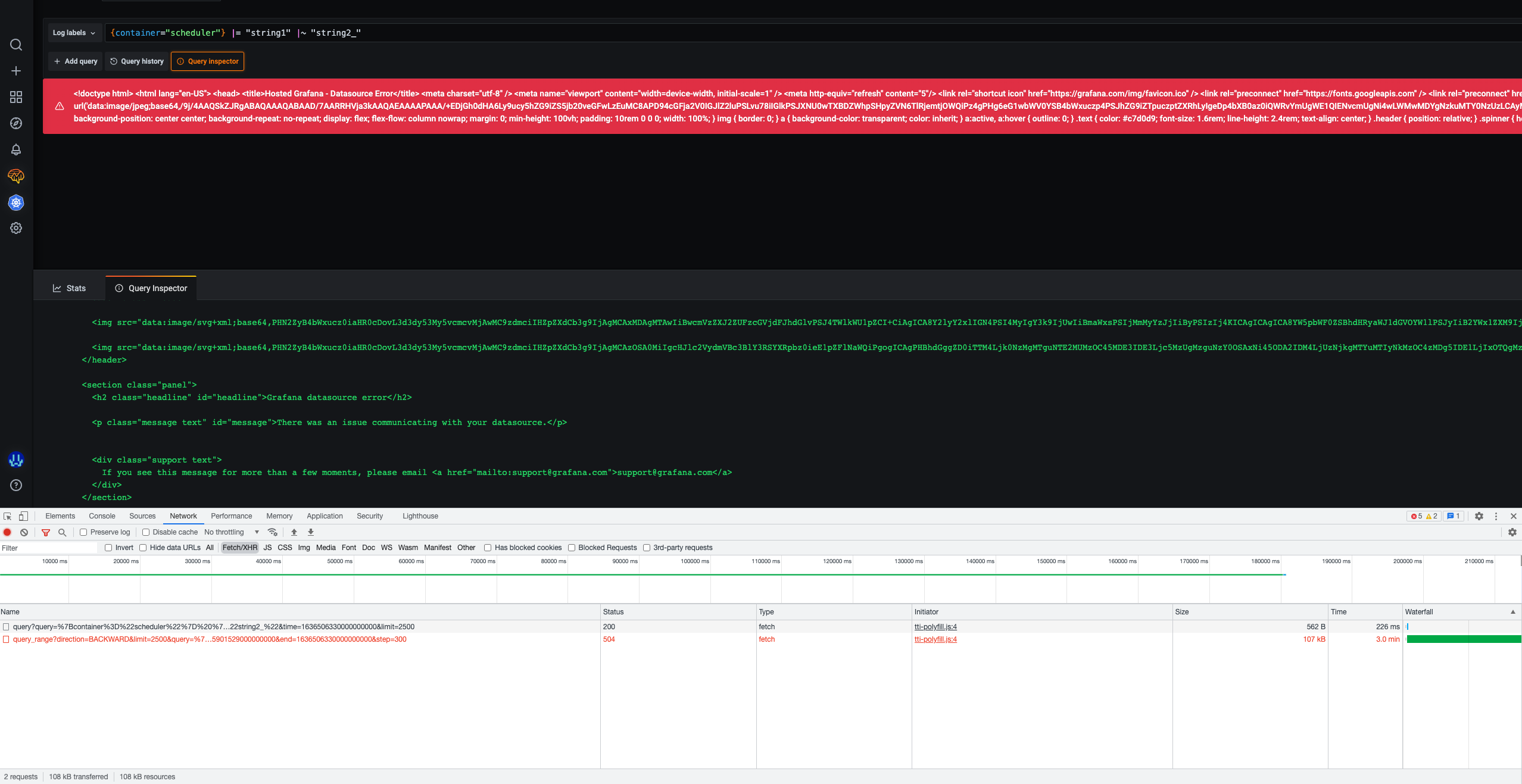query_range request returns a 504 · Issue #4721 · grafana/loki · GitHub