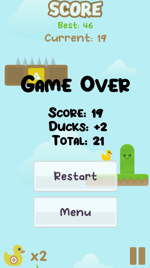 GitHub - VeronikaMart/CatchTheDuck: Infinite 2D runner for kids, made ...