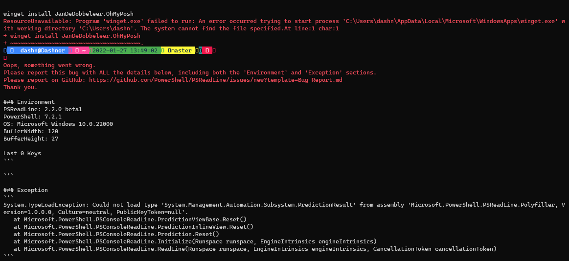 ohmyposh · Issue #3186 · PowerShell/PSReadLine · GitHub