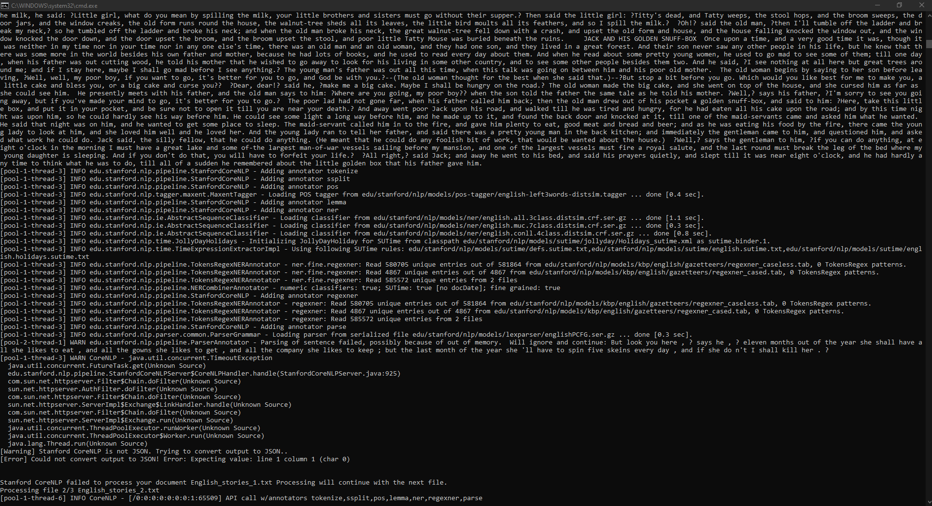 Bug Stanford Core Nlp Fails To Output Files · Issue 395 · Nlp Suitenlp Suite · Github