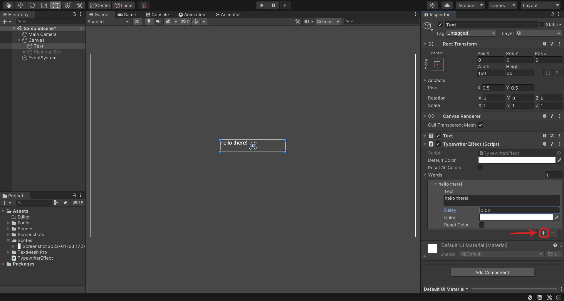 GitHub - elifanous/Unity-Typewriter-Effect: Text typewriter effect for Unity.
