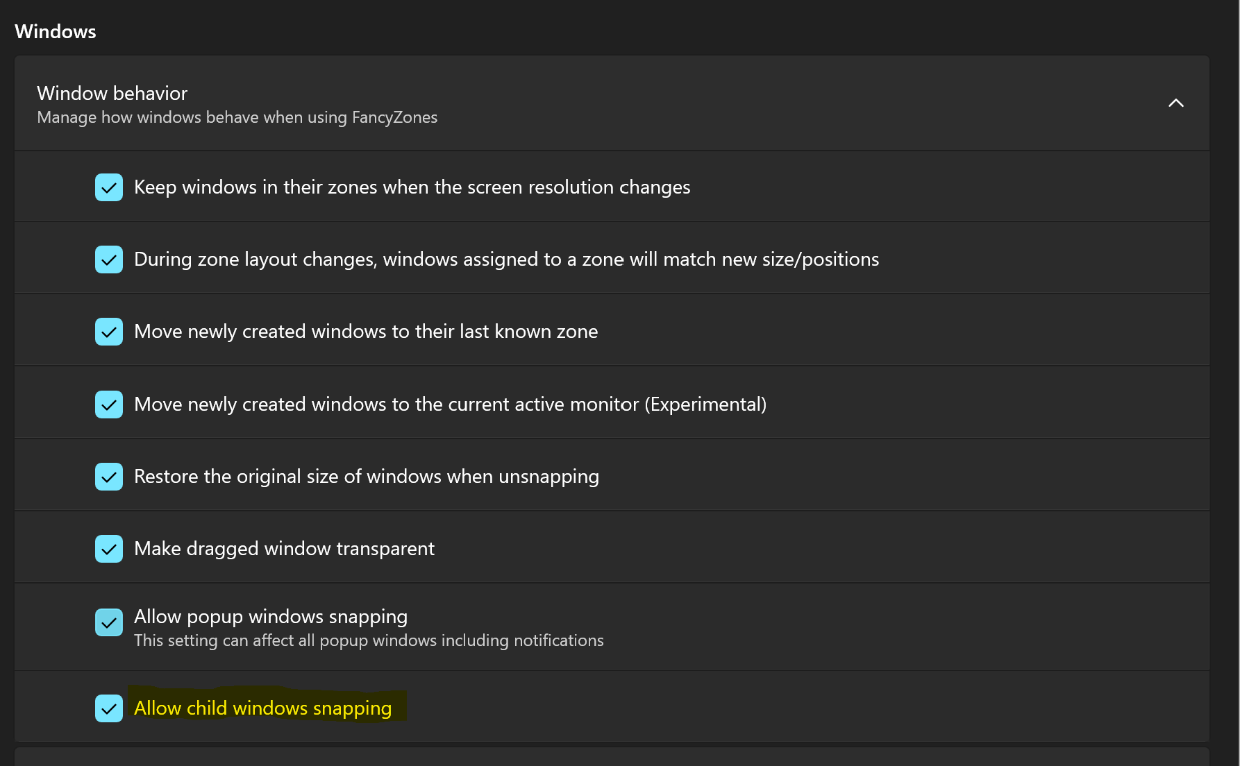 Fancy zones do not work with visual studio undocked "sub" windows · Issue #25502 · microsoft ...