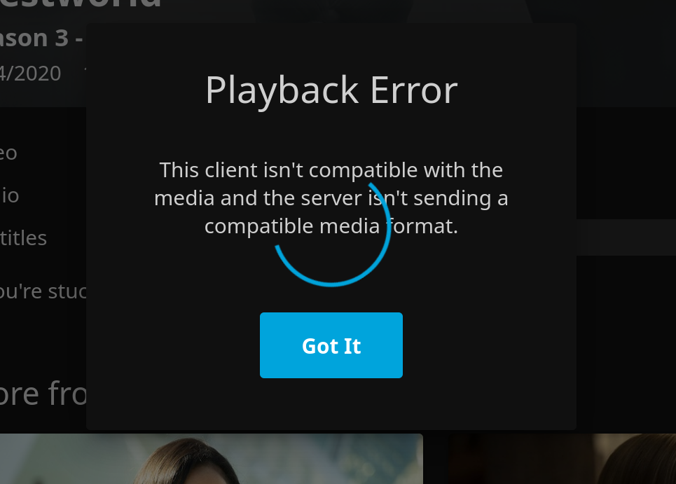 Playback works when clicking season poster, but not when clicking episode image · Issue #8210 ...