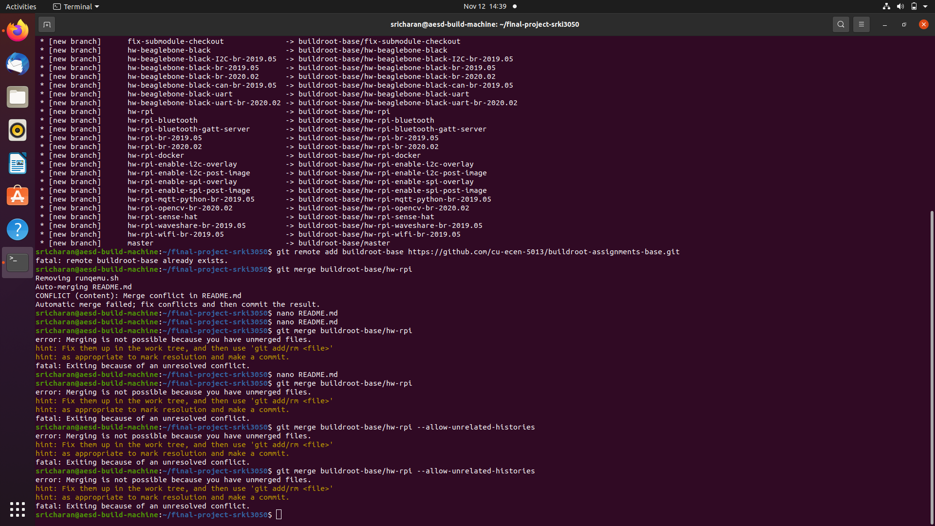 Buildroot Implementation For The Client Model · Issue 1 · Cu Ecen Aeld Final Project Srki3050