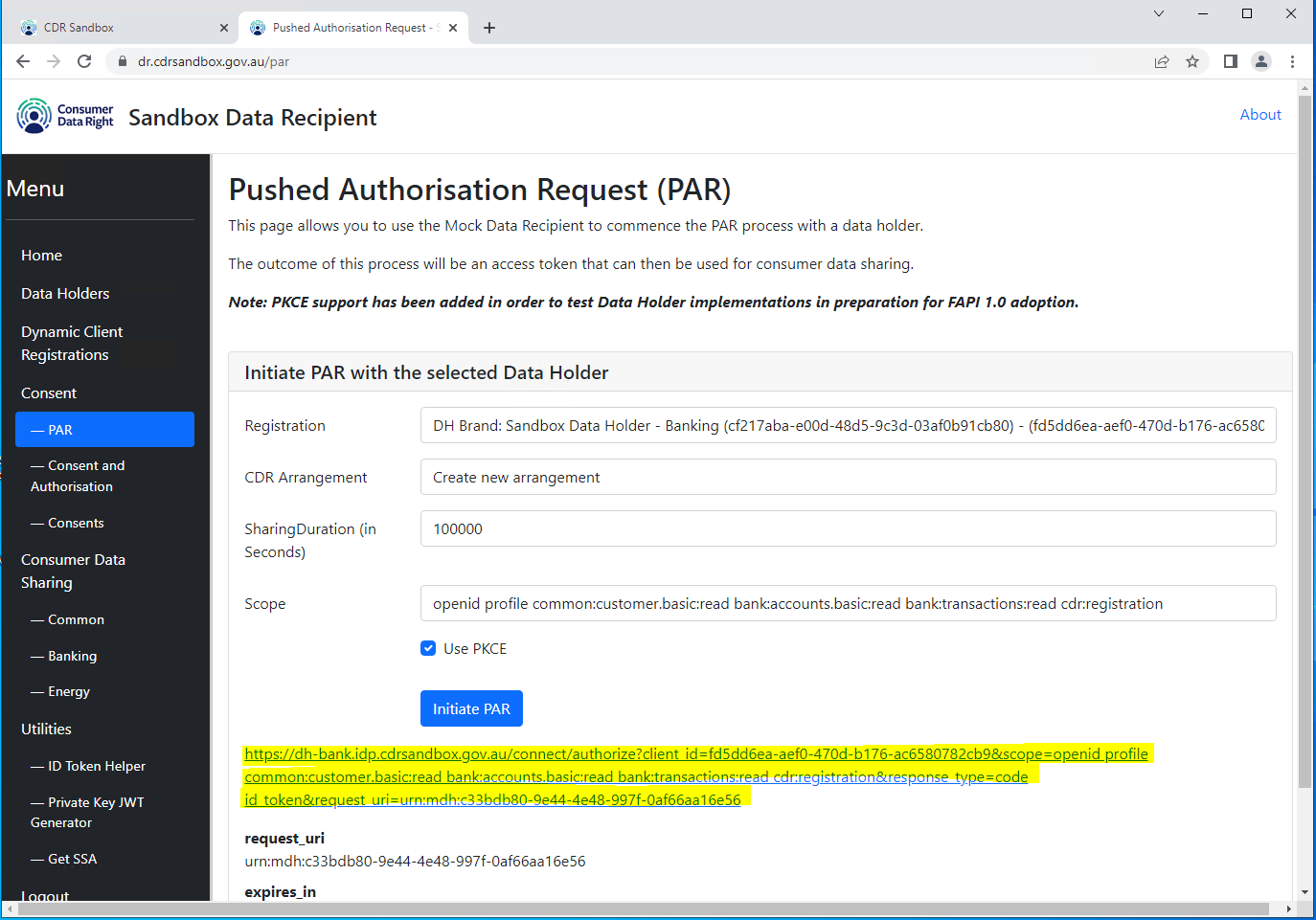 500 on DataHolder register · Issue #6 · ConsumerDataRight/sandbox · GitHub