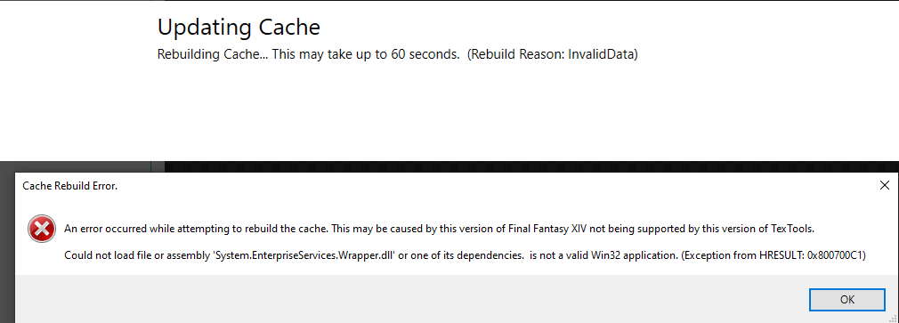 Unable to rebuild cache · Issue #88 · TexTools/FFXIV_TexTools_UI · GitHub