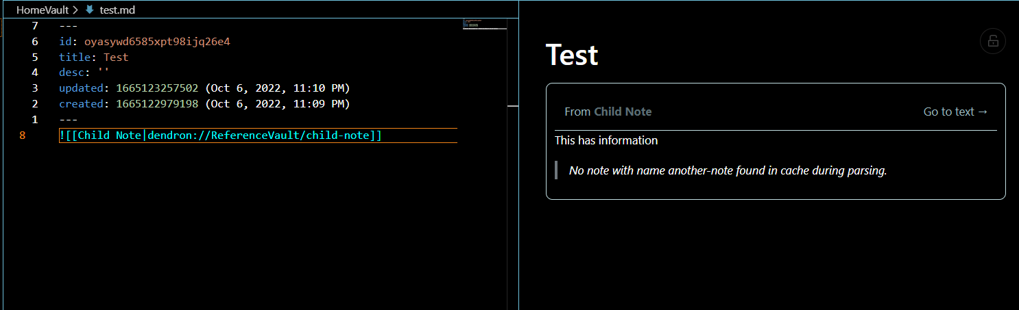 Nesting note references don't work across vaults · Issue #3613 · dendronhq/dendron · GitHub