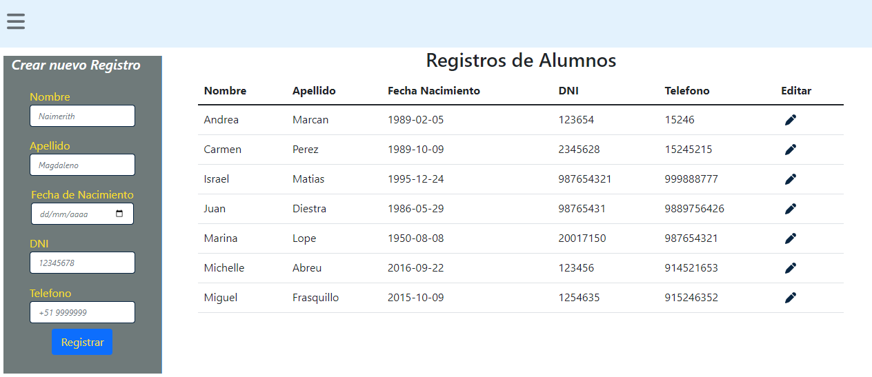 GitHub - Naimerith/Registro-de-Alumnos: Aplicación de registro y ...
