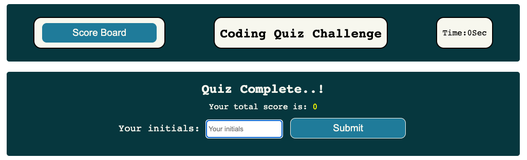 GitHub - sonam-git/Code-Quiz