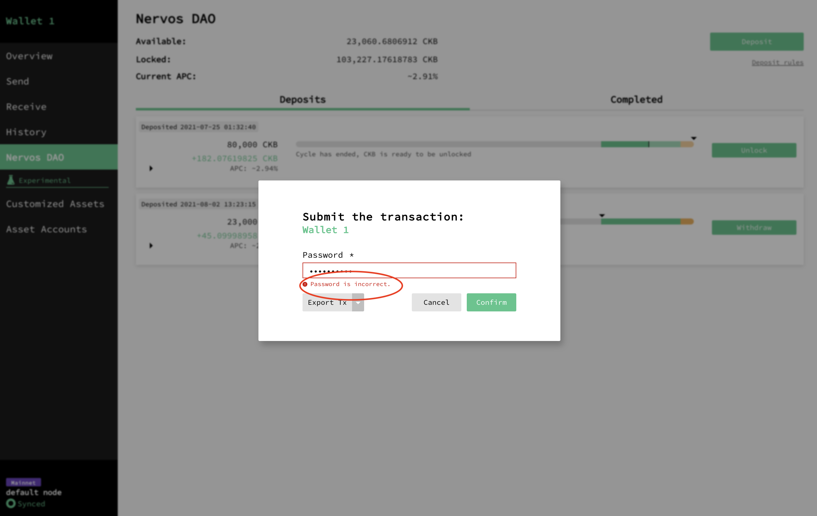 Neuron Password wallet not working · Issue #2077 · nervosnetwork/neuron · GitHub