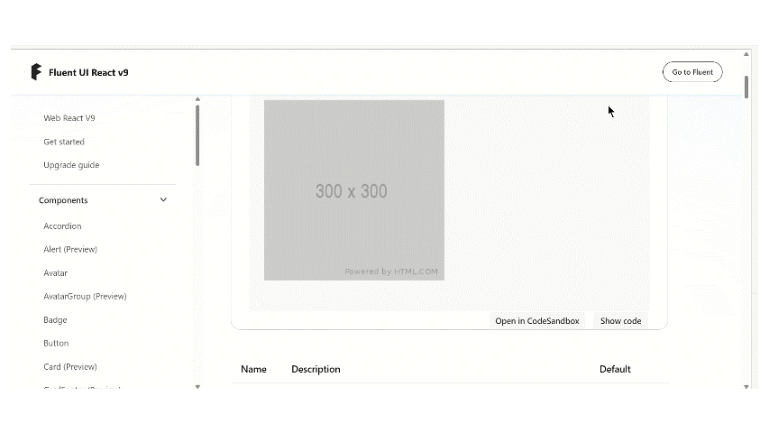 A11y Fluent Ui Components Image Text Spacing In Image Page Code Sandbox Error See Console And