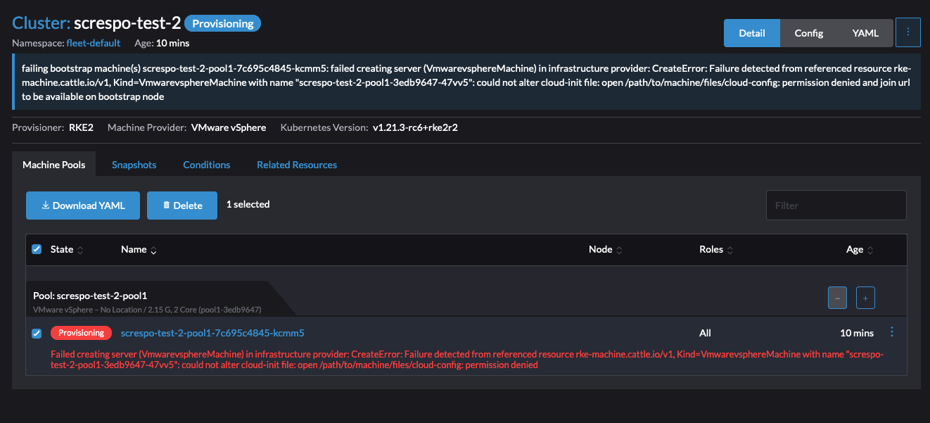 Unable to provision vSphere RKE2 cluster · Issue #34373 · rancher/rancher · GitHub