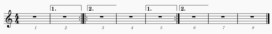 First Volta Is Skipped When There Is An End Repeat Before It · Issue 16785 · Musescore