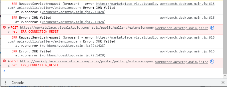 Network Errors On Startup and Extension Load · Issue #173464 · microsoft/vscode · GitHub