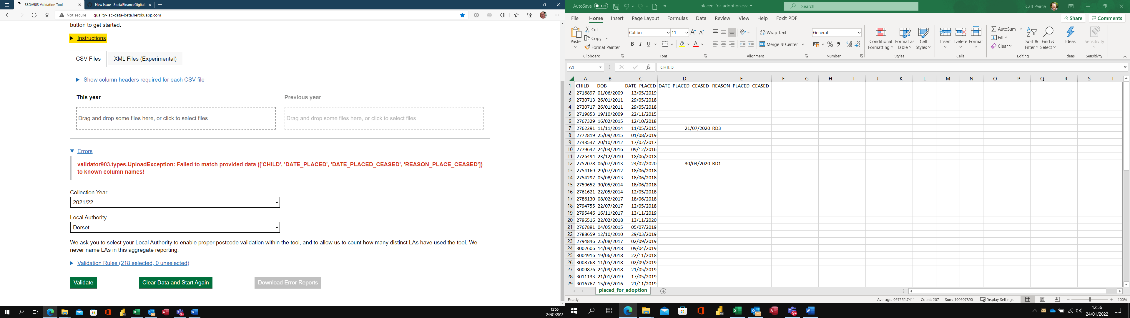 Bug: Column Header Mismatch · Issue #548 · data-to-insight/csc-validator-be-903 · GitHub