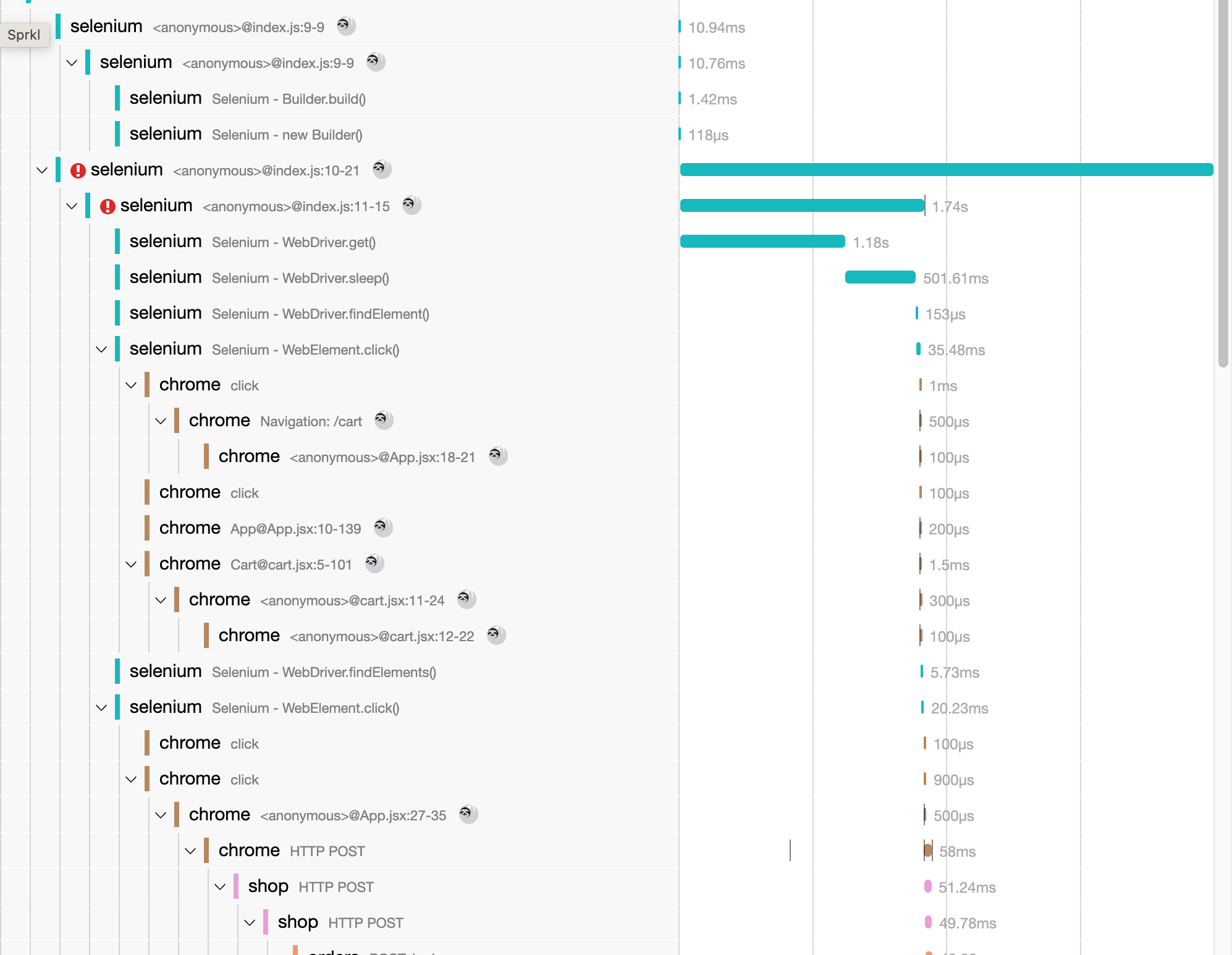 Selenium Tracing New Sprkl Docs 