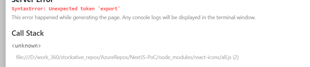 Imported icons from react-icons/all can't find export icons. · Issue #553 · react-icons/react ...