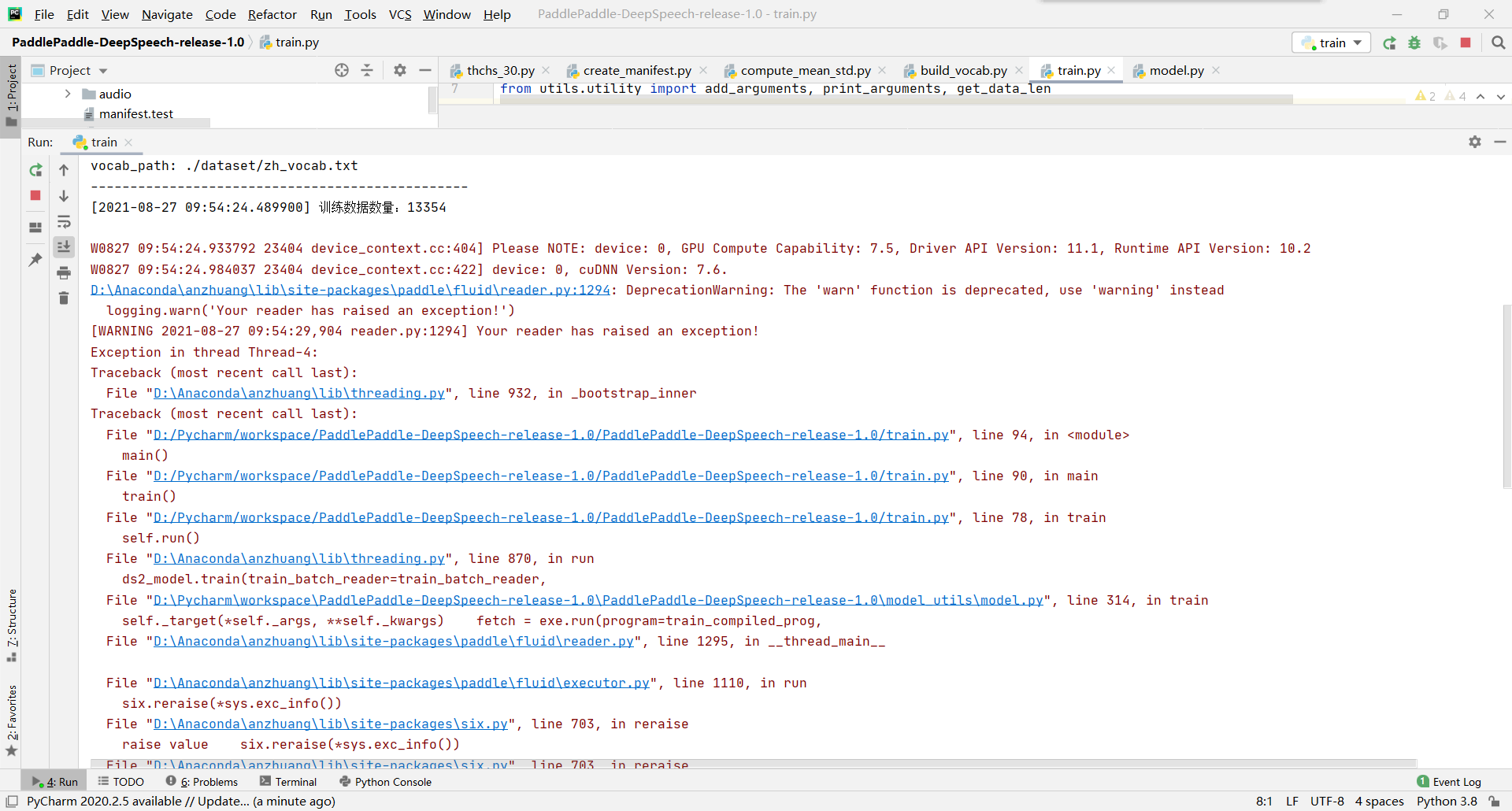 求助 · Issue #66 · yeyupiaoling/PaddlePaddle-DeepSpeech · GitHub