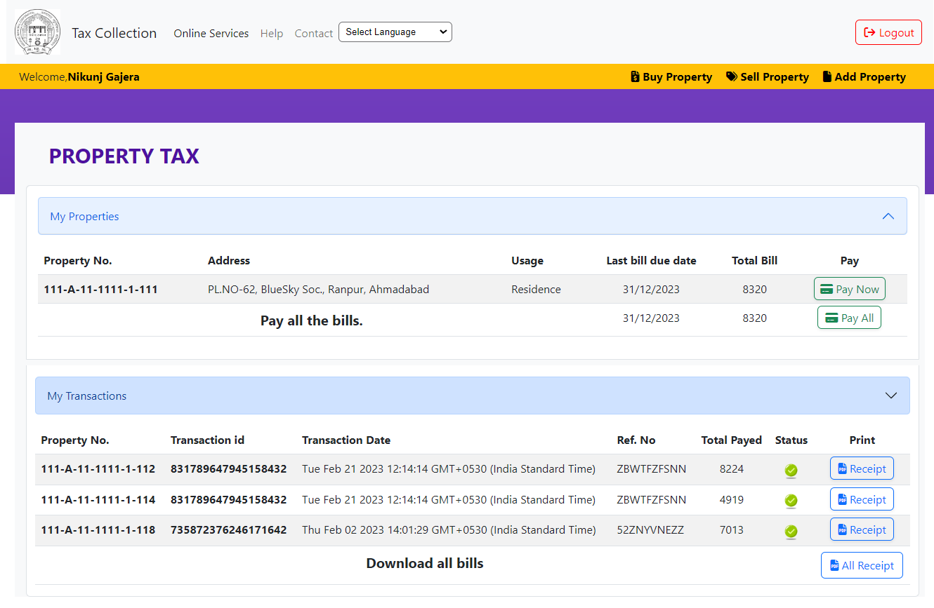 GitHub - nikunj05122/Tax-Collection-Application