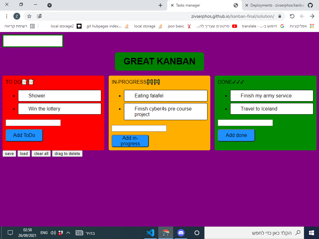 link to my GitHub page | kanban-final link to my GitHub page | kanban-final