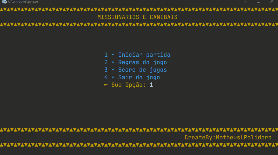 GitHub - MatheusLPolidoro/missionarios_e_canibais: Jogo desenvolvido em ...