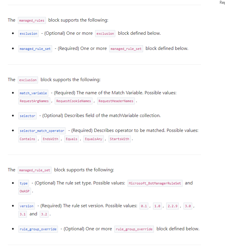 Support for per rule exclusions in azurerm_web_application_firewall ...