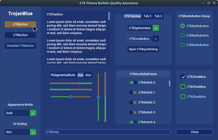 5 New Customtkinter Themes · Tomschimansky Customtkinter · Discussion 1728 · Github 