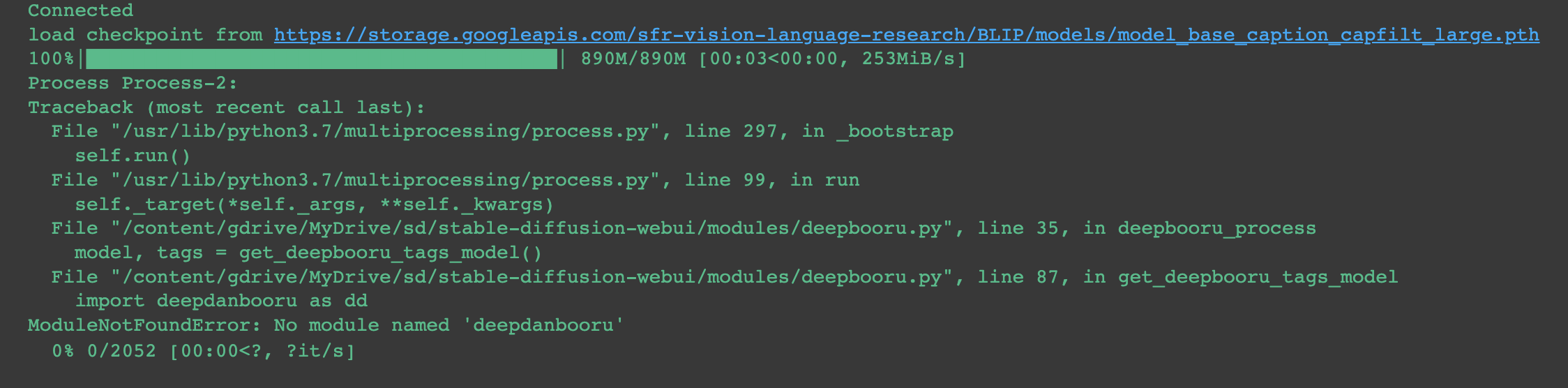 DeepDanbooru i can't make it work · Issue #160 · TheLastBen/fast-stable-diffusion · GitHub