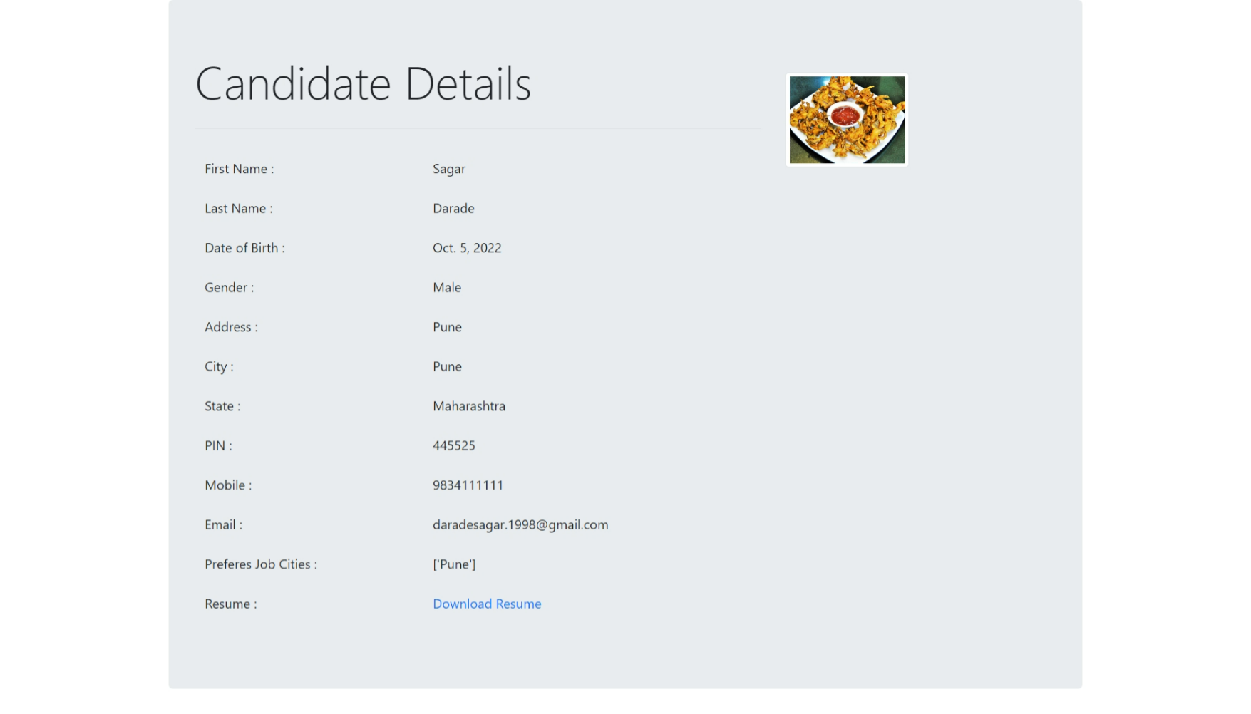 GitHub - darade-sagar/Candidate-Resume-Portal: Portal to take candidate details for job search.
