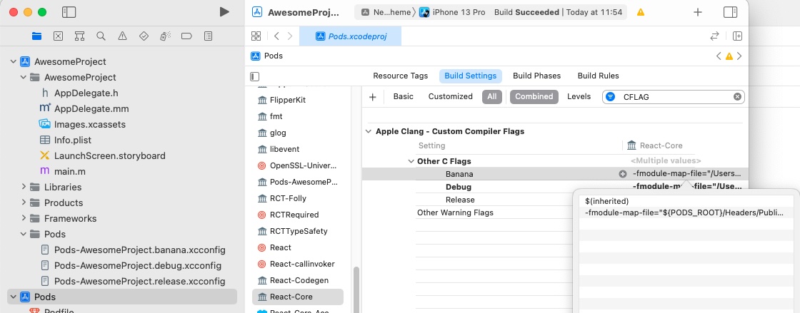 Flipper not enabled for custom Xcode configurations · Issue #34332 · facebook/react-native · GitHub
