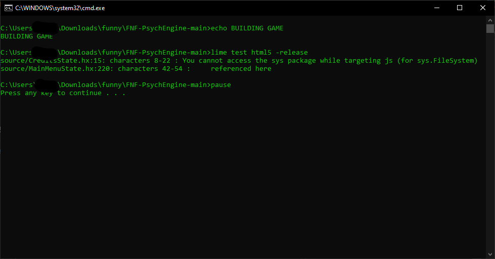 Compile Html5 · Issue 1044 · Shadowmariofnf Psychengine · Github