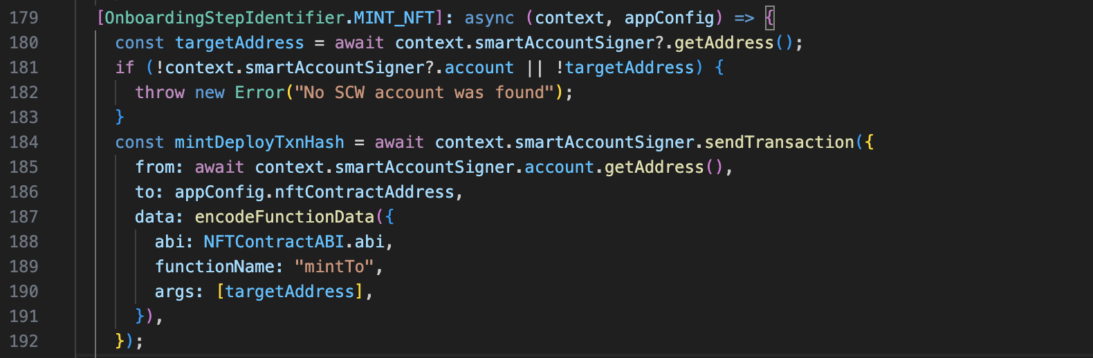 Error in example: Request is missing parameters. All properties on UserOperationStruct must be ...