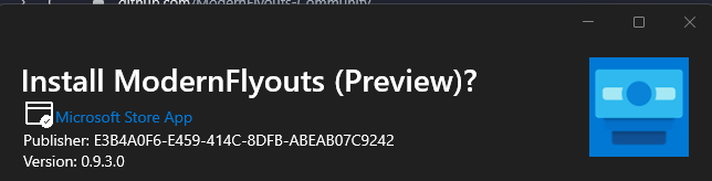 MS STORE is outdated · Issue #1186 · ModernFlyouts-Community/ModernFlyouts · GitHub