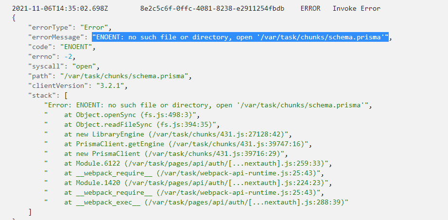 AWS Amplify + Next.js + next-auth + Prisma (API route) doesn't work · Issue #10200 · prisma ...