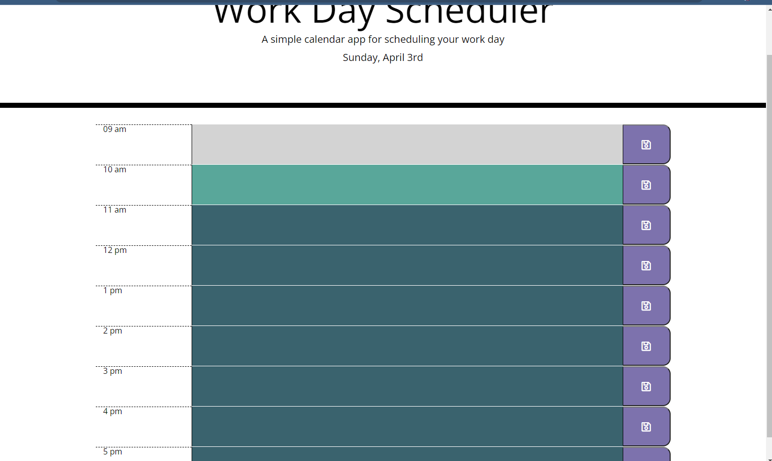 GitHub - juliakhdavis/workdayscheduler