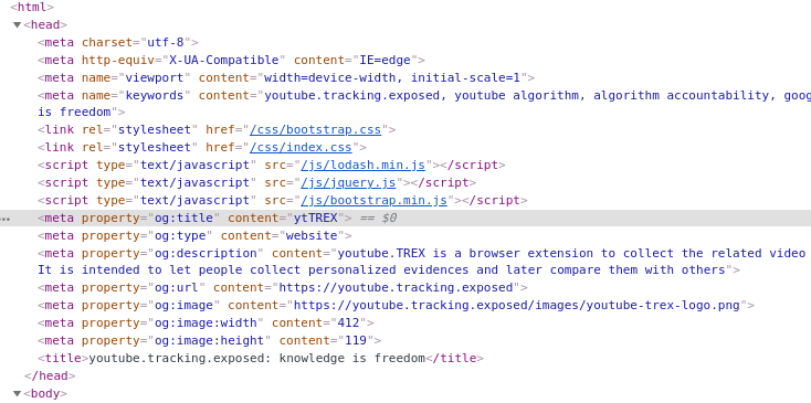 fix open graph · Issue #9 · tracking-exposed/trex · GitHub