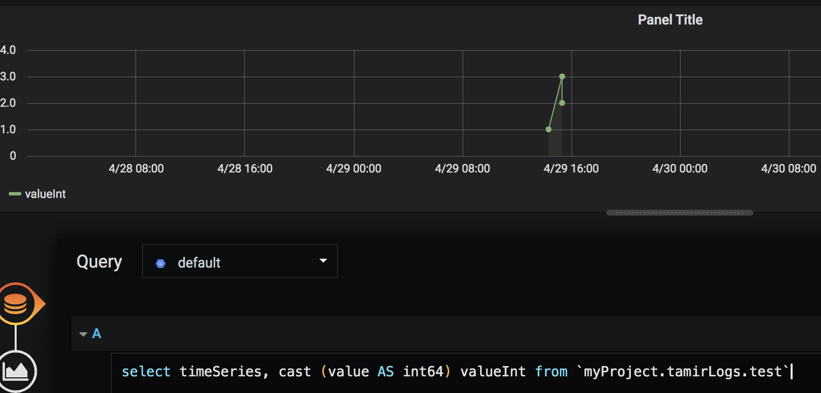 Unable to select jsonPayload.bytes_sent in GCP VPC Flow logs as SELECT ...