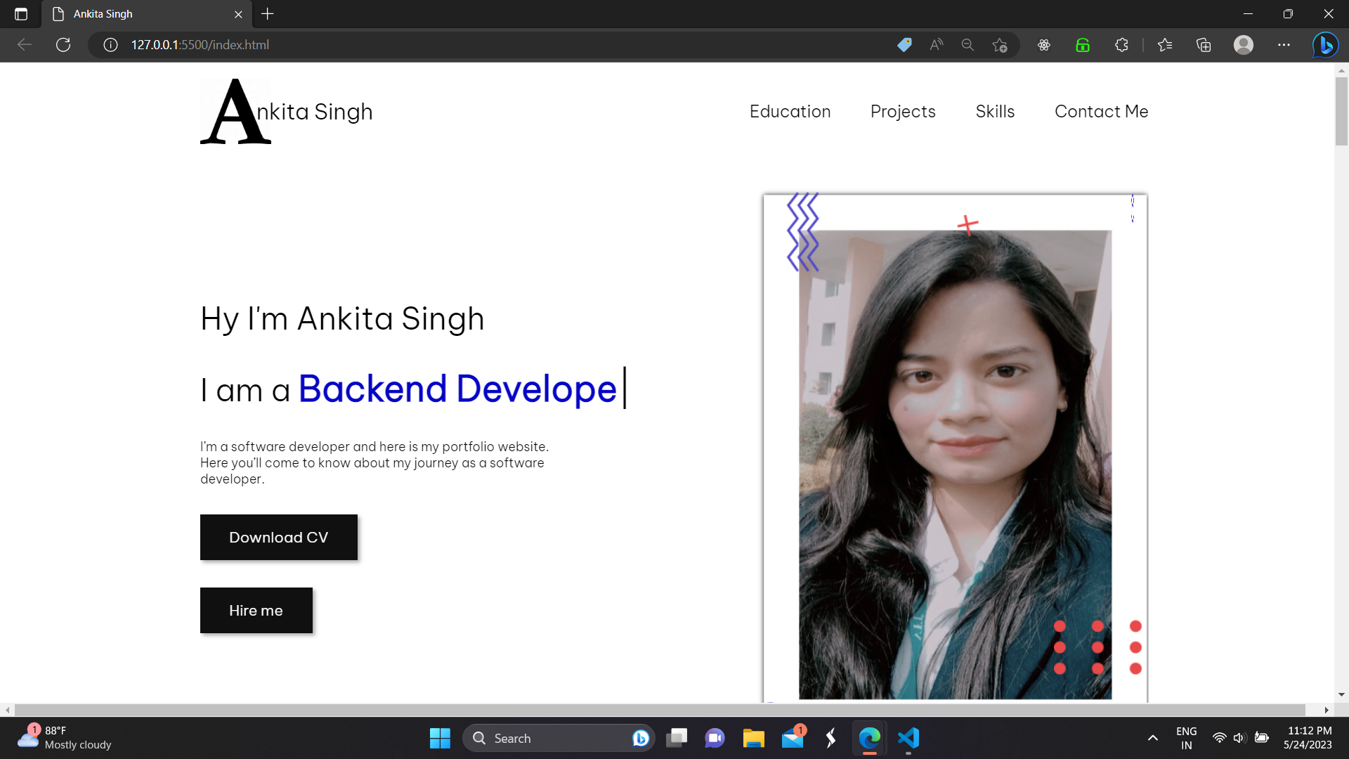 GitHub - AnkitaSingh2000/Ankita-Singh: This is my portfolio website. Here you’ll come to know ...