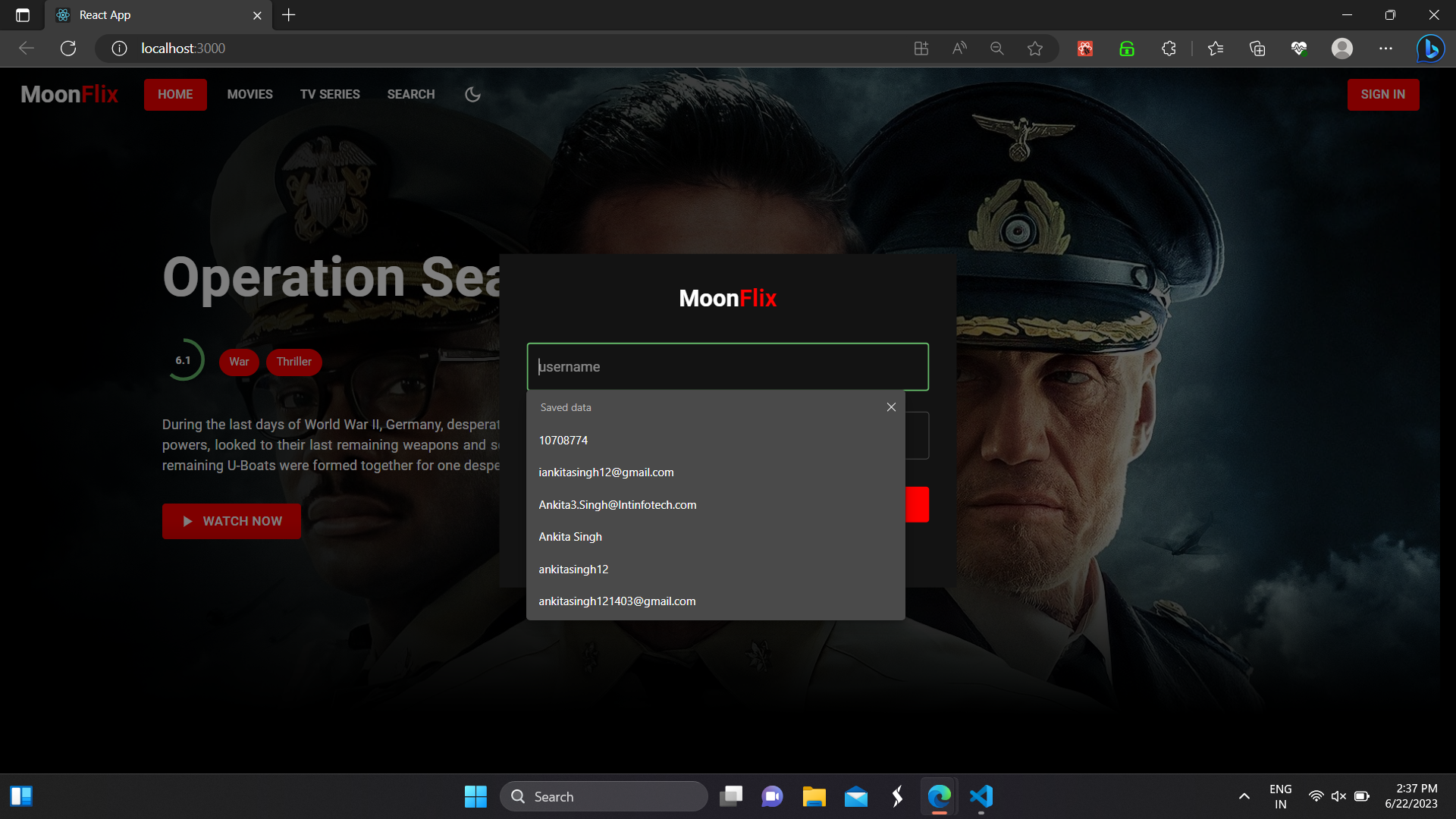 GitHub - AnkitaSingh2000/MoonFlix-Movie-App-: Movie Website