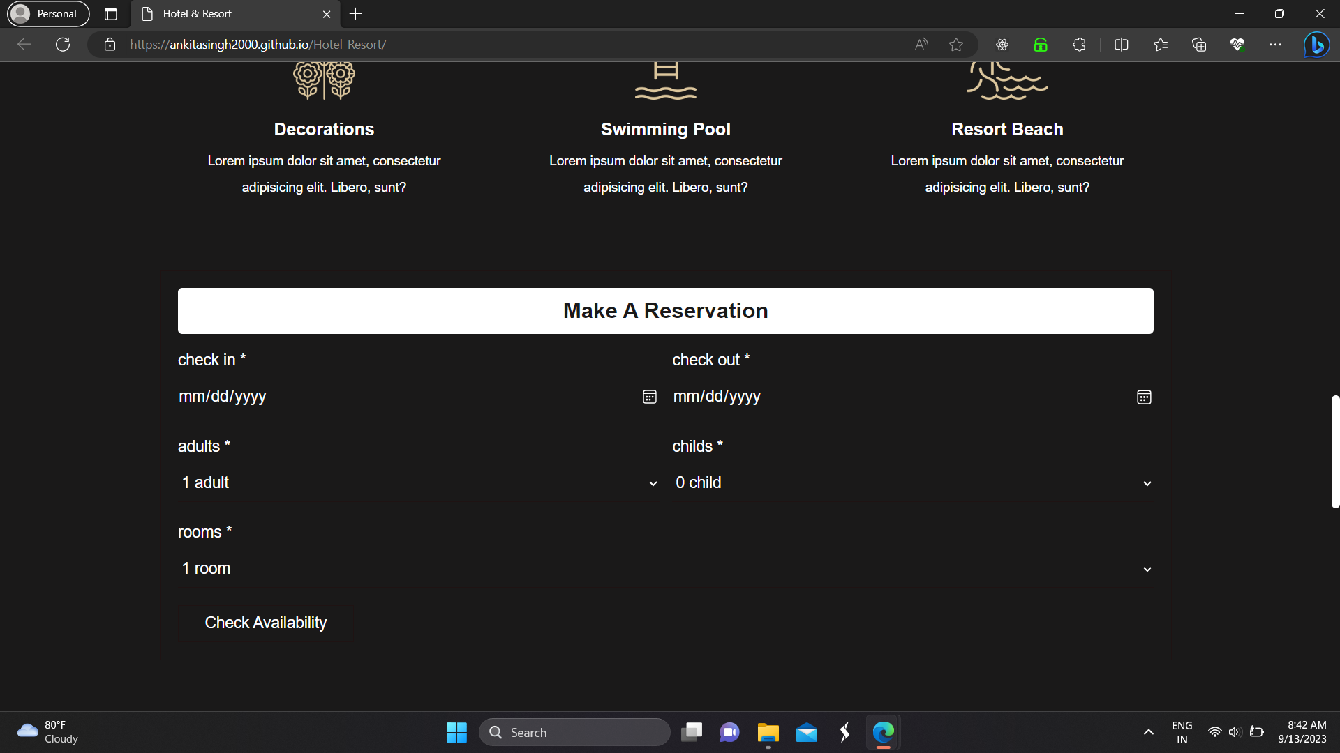 GitHub - AnkitaSingh2000/Hotel-Resort: This Website to help customers to book hotels room. They ...