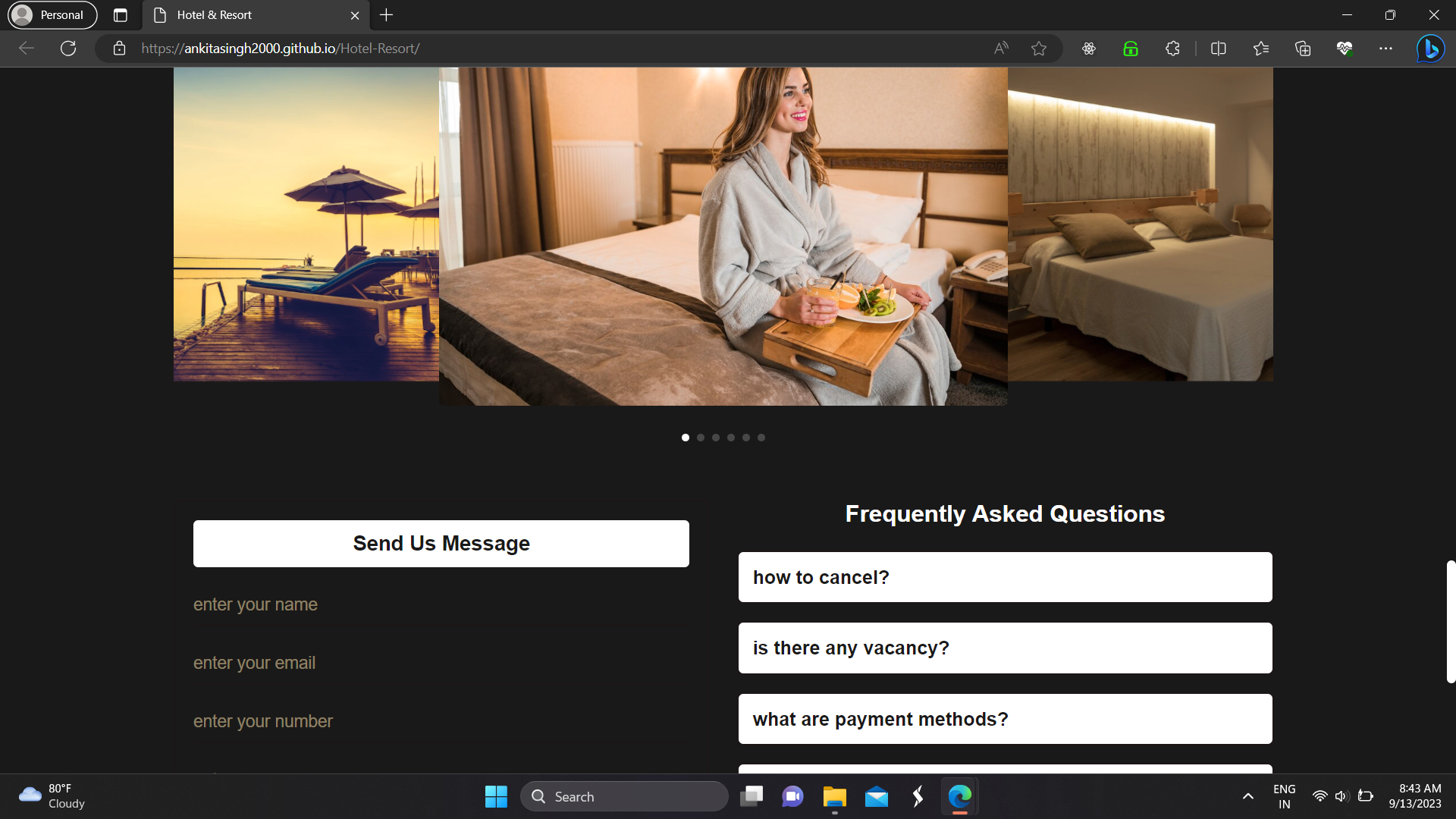 GitHub - AnkitaSingh2000/Hotel-Resort: This Website to help customers ...