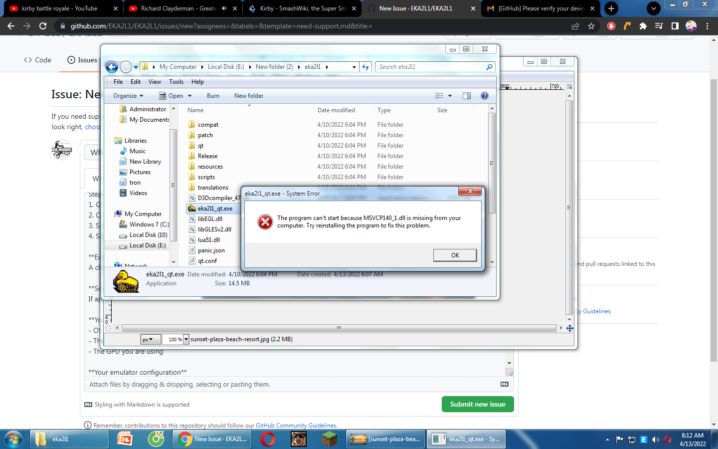 When I clicked 'eka2l1_qt.exe' file, the file msvcp140_1.dll was missing · Issue #405 · EKA2L1 ...