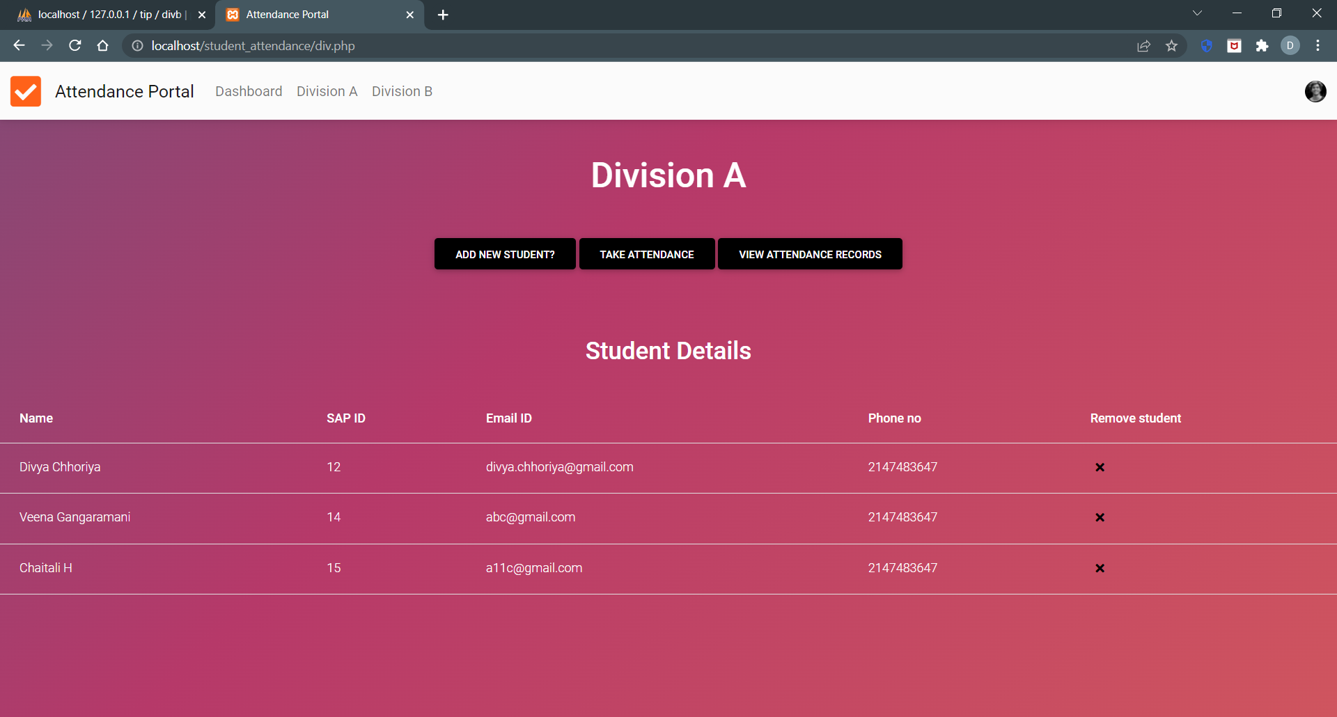 GitHub - divya-chhoriya/Attendance-Management-System