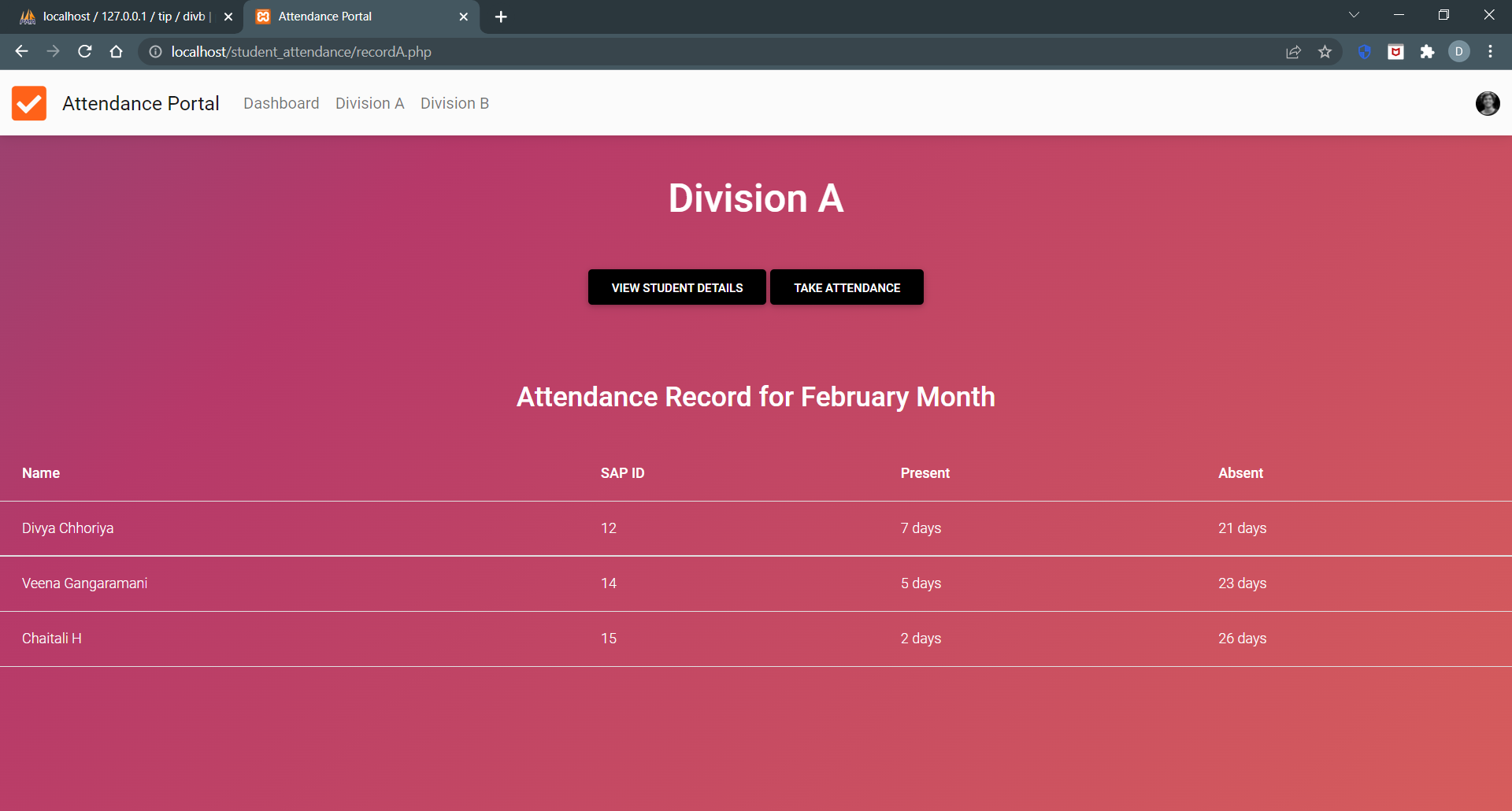 GitHub - divya-chhoriya/Attendance-Management-System