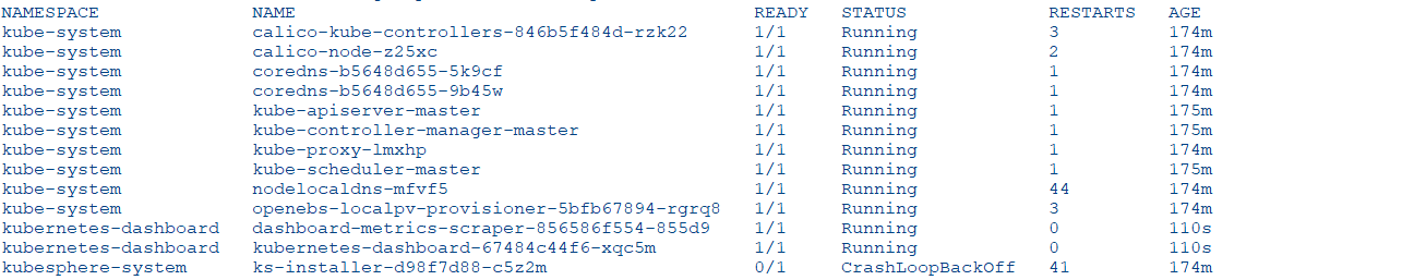 Oracle Cloud Infrastructure Installation on arm64 Instance - Namespace : kubesphere-system Name ...